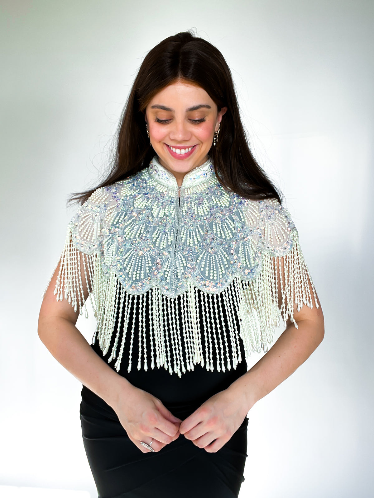 Iris Beaded Cape– HANDS OF HARLOW
