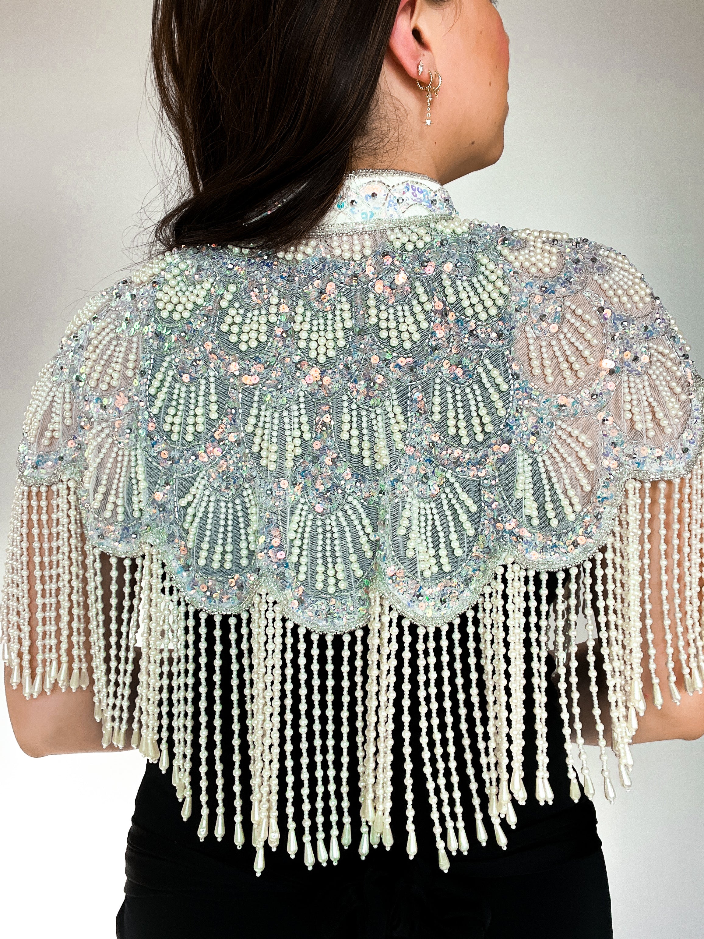 Iris Beaded Cape– HANDS OF HARLOW