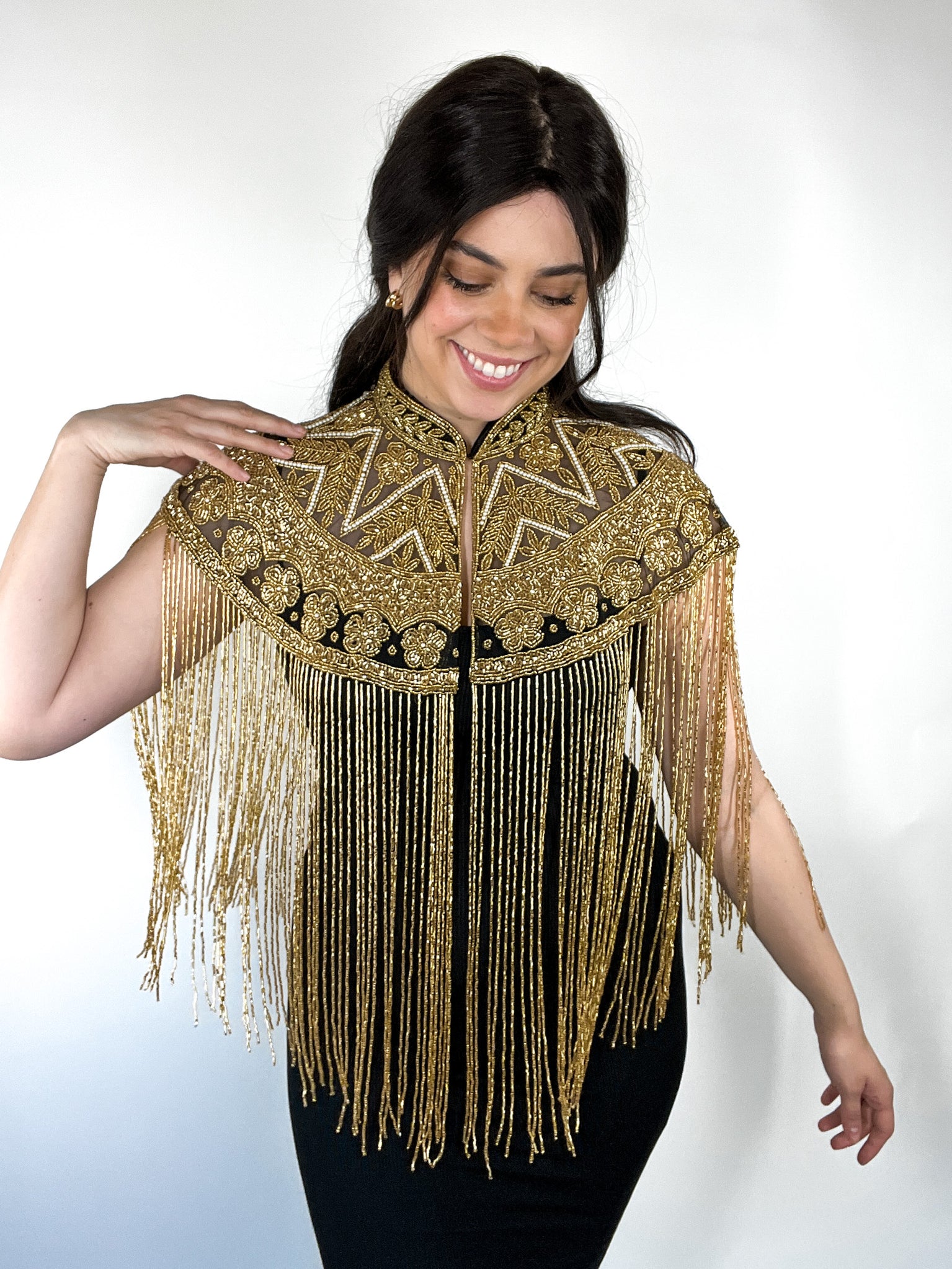 BEADED CAPES– HANDS OF HARLOW